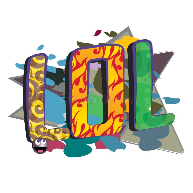 Lol signs stock vector. Illustration of laugh, crash - 36409538