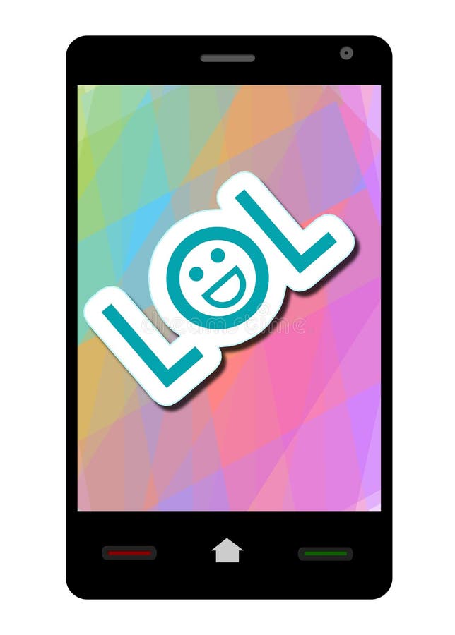 LOL Smartphone illustration stock. Illustration du émoticône - 54304391