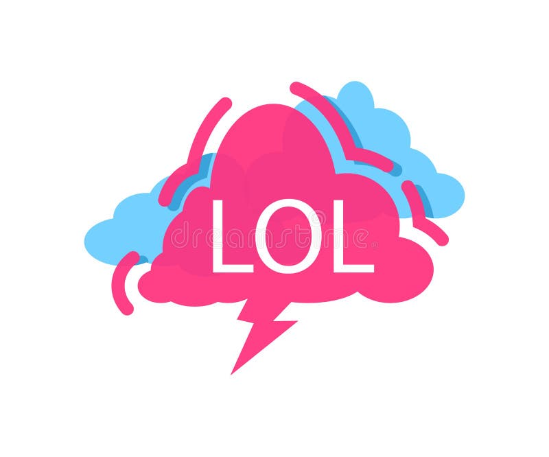 Lol Speech Bubble with Expression Text Stock Vector - Illustration of ...