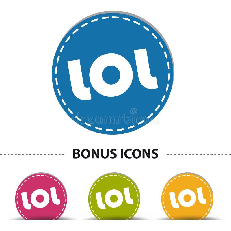 LOL Web Button - Ejemplo Colorido Del Vector - Aislado En Blanco ...