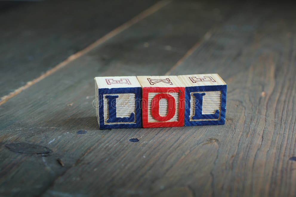 Lol wood blocks stock image. Image of party, character - 23505827