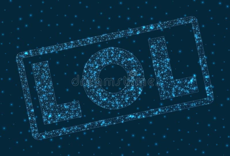 Lol word in digital style. stock vector. Illustration of futuristic ...