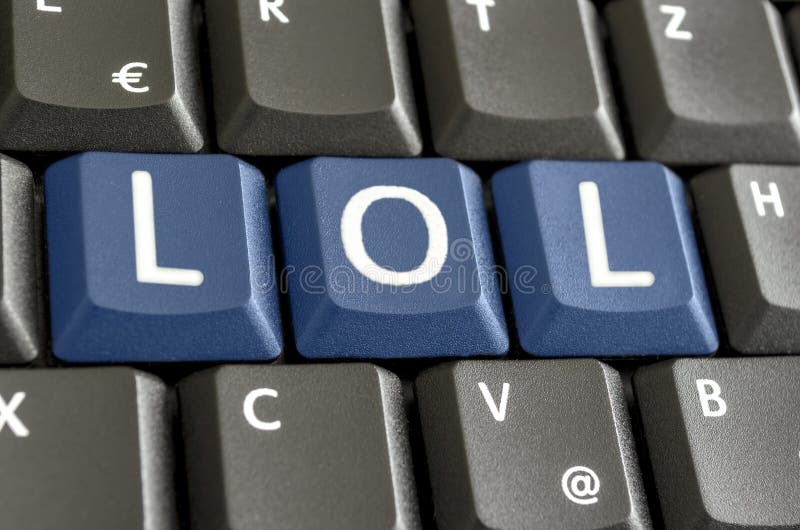 LOL Written on Computer Keyboard Stock Image - Image of internet ...