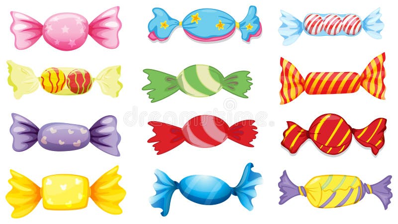 Lollies stock vector. Illustration of cartoon, mini, blue - 32709071