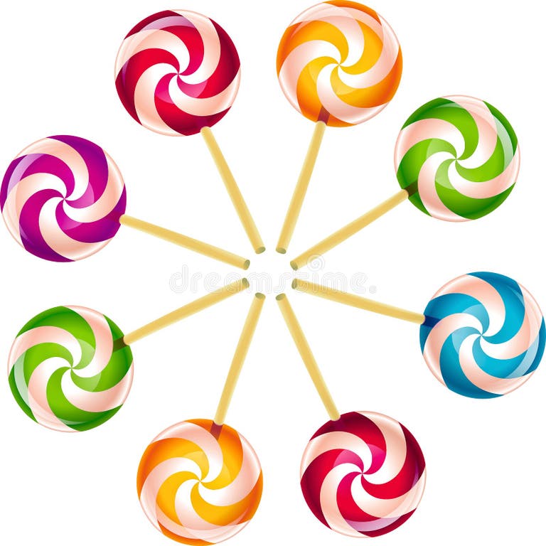 Rainbow Spiral Lollipop Stock Illustrations – 3,405 Rainbow Spiral ...
