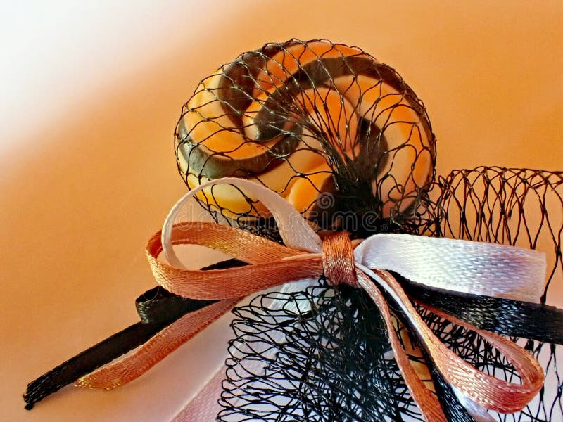 Lollipop in Black Net with Bows Stock Photo - Image of halloween ...