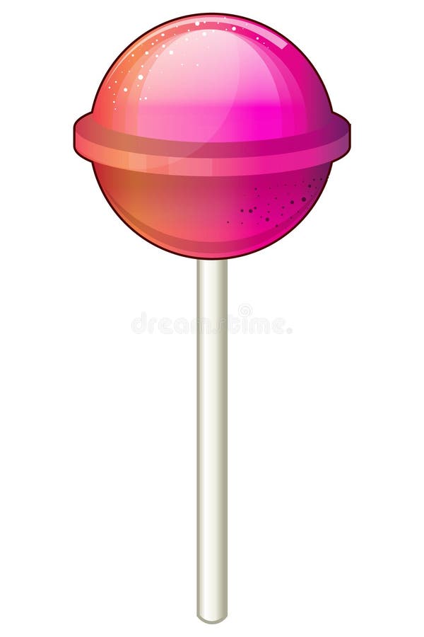 Red Lollipop Candy Vector Illustration Stock Vector - Illustration of ...