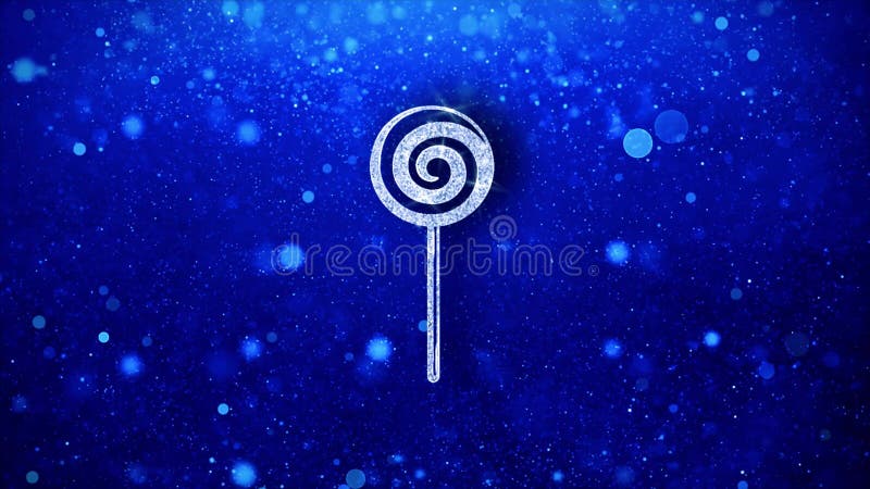 Lollipop Candy Icon Blinking Glitter Glowing Shine Particles. Stock ...