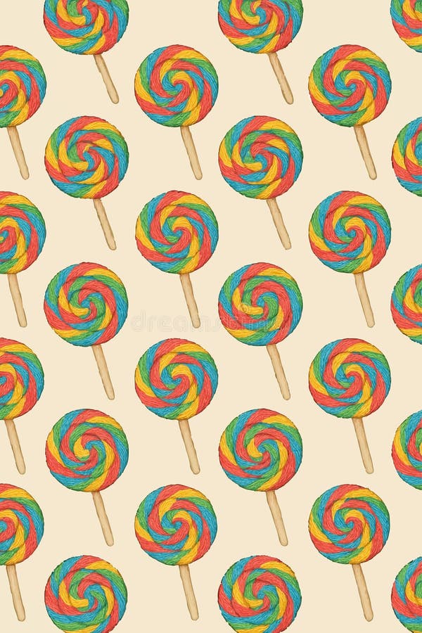 Lollipop Collection Print Design in Vector Stock Vector - Illustration ...