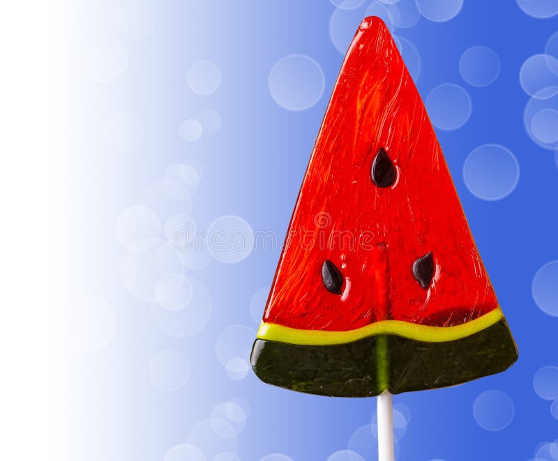 Lollipop in the Form of a Watermelon Stock Photo - Image of unhealthy ...