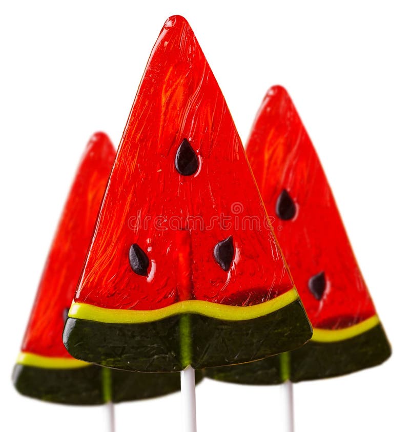 Lollipop in the Form of a Watermelon Stock Photo - Image of background ...