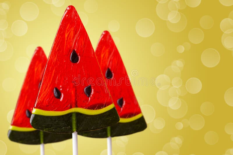 Lollipop in the Form of a Watermelon Stock Photo - Image of flavor ...