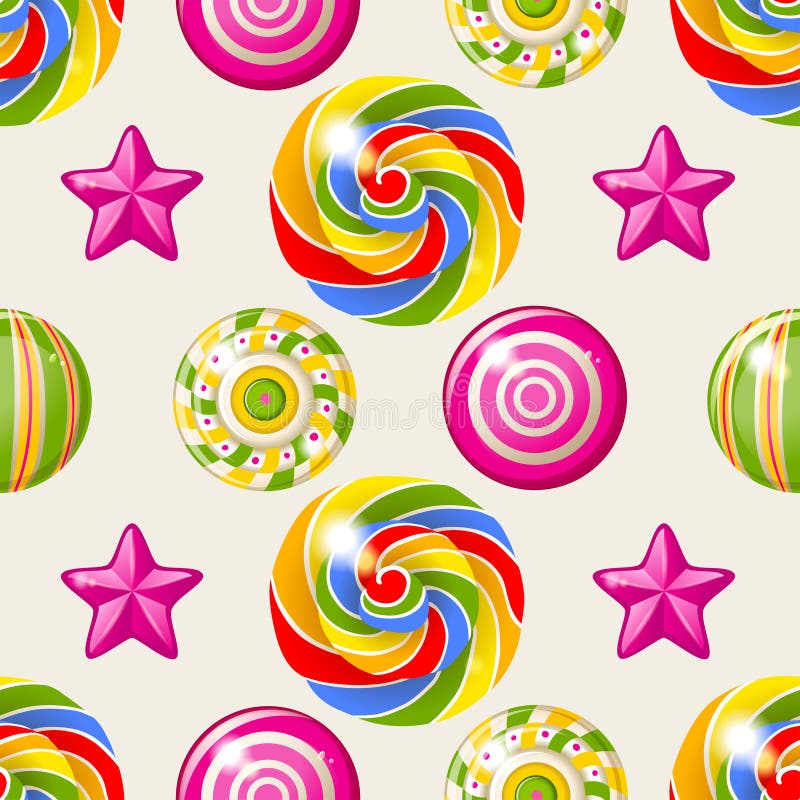 Lollipops Candy Repeat Pattern Stock Vector - Illustration of drawn ...