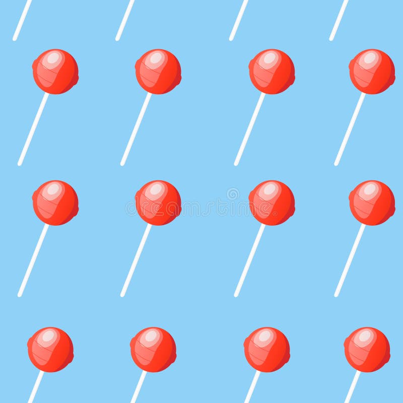 Lollipop Seamless Pattern. Red Sweet Candy Texture Stock Vector ...