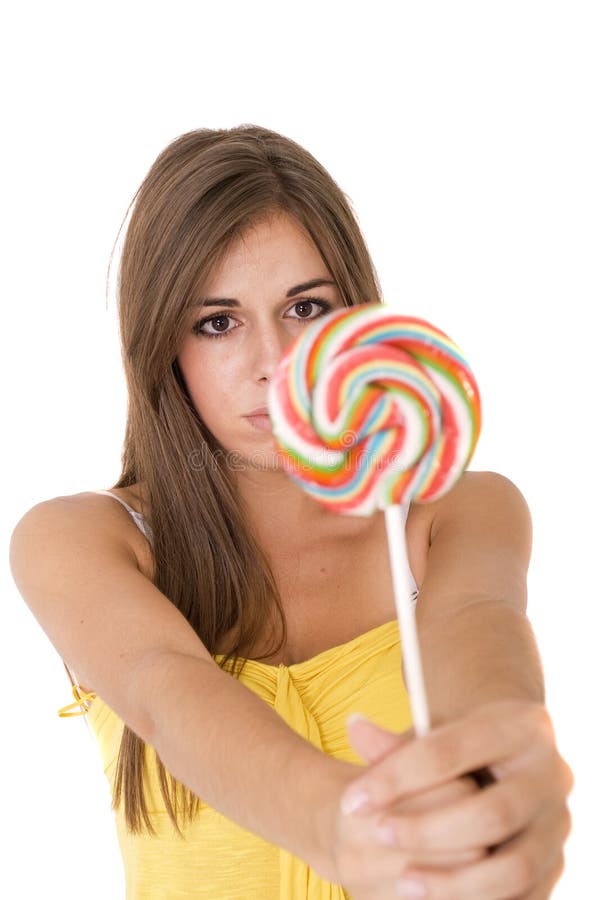 Giant Lollipop Girl stock image. Image of girl, smiling - 9500025