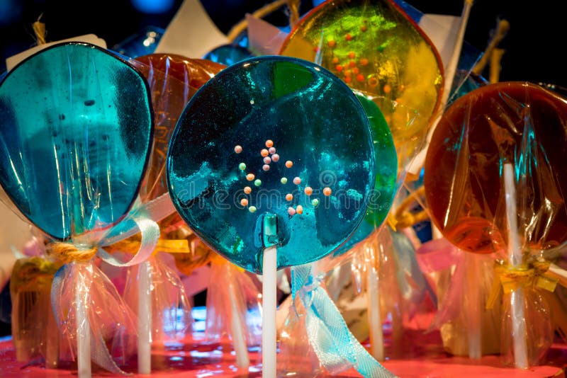 Lollipops Different Colors in the Pack Stock Photo - Image of sweets ...