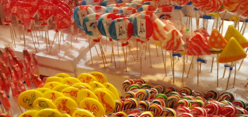 Lollipops in a Street Candy Store in the Center of Belgrade Stock Image ...