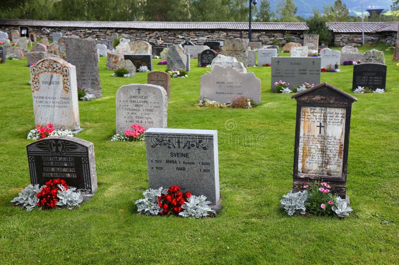 Graveyard in Norway editorial image. Image of scandinavia - 269420245