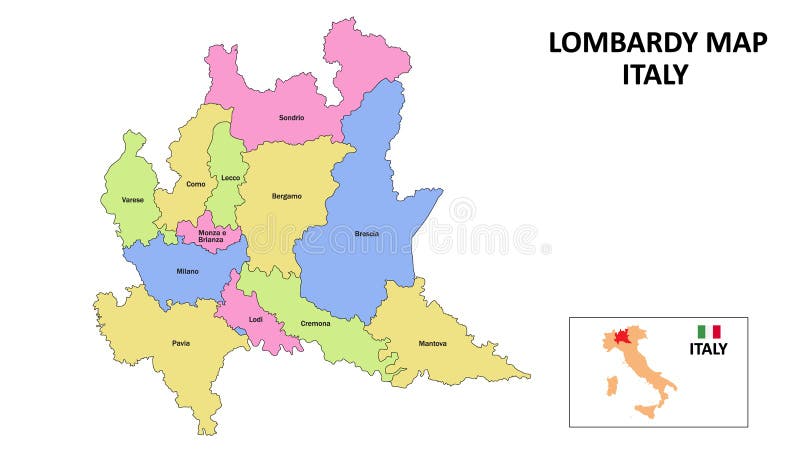 Lombardy Map. District Map of Lombardy in District Map of Lombardy in ...