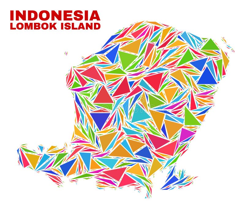 Lombok map design. stock vector. Illustration of island - 176344357