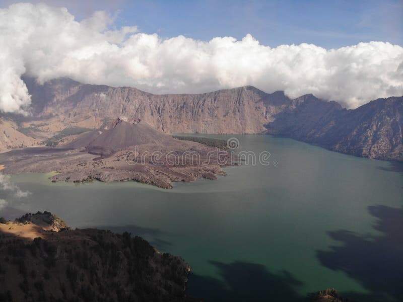 Lombok Rinjani Vulcano stock photo. Image of water, rinjani - 168787452