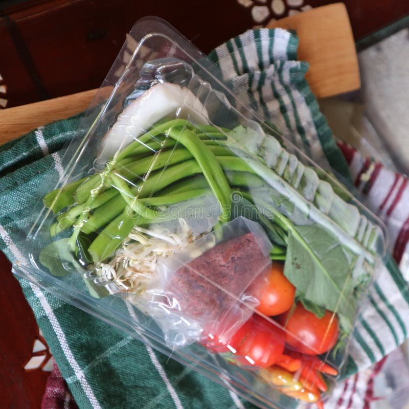 Lombok S Typical Plecing Vegetable Plastic Box Package is Ready for ...
