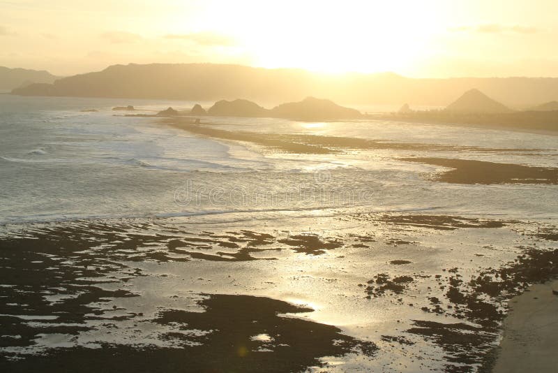 Lombok Sunset stock photo. Image of reflection, building - 26580274