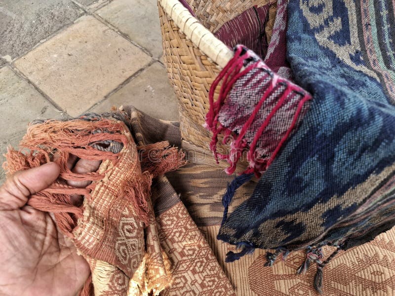 Lombok Traditional Textiles Stock Photo - Image of culture, texyile ...