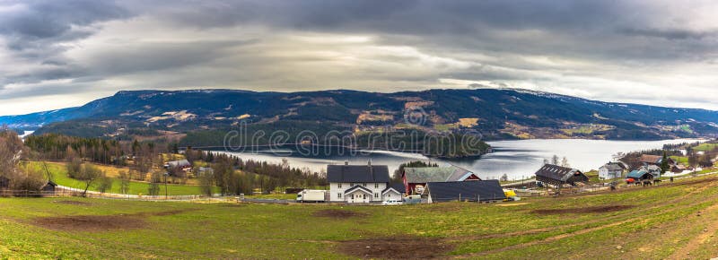Lomen, Norway - May 13, 2017: Stave Church of Lomen, Norway Stock Photo ...
