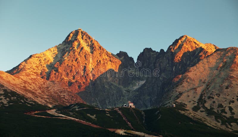 Lomnicky peak stock photo. Image of stit, slovak, hill - 114609596
