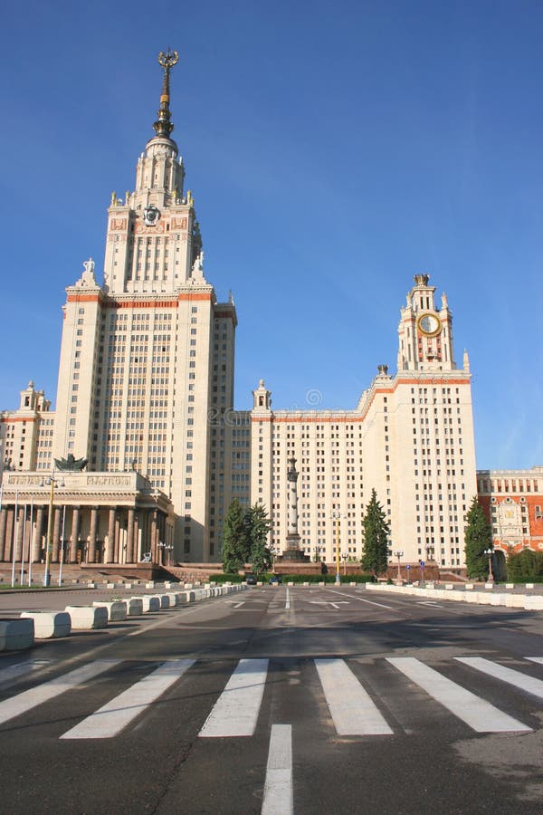Lomonosov Moscow State University, Main Building. Stock Photo - Image ...