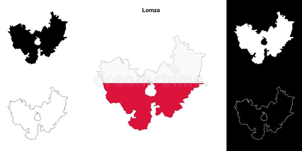 Lomza outline map stock vector. Illustration of lomza - 356918430