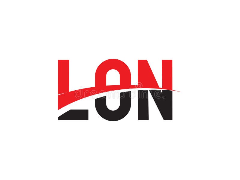 LON Letter Initial Logo Design Stock Vector - Illustration of swoosh ...