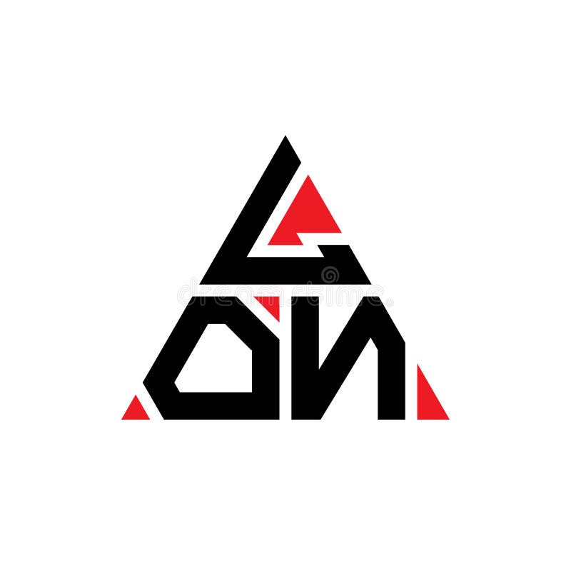 LON Triangle Letter Logo Design with Triangle Shape. LON Triangle Logo ...