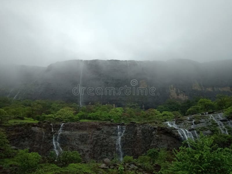 Waterfall At Lonavala And Its Best View During Monsoon Stock Photo ...
