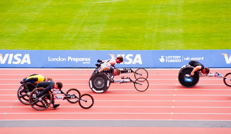 Disabled Athletes in the London Olympic Stadium Editorial Photography ...