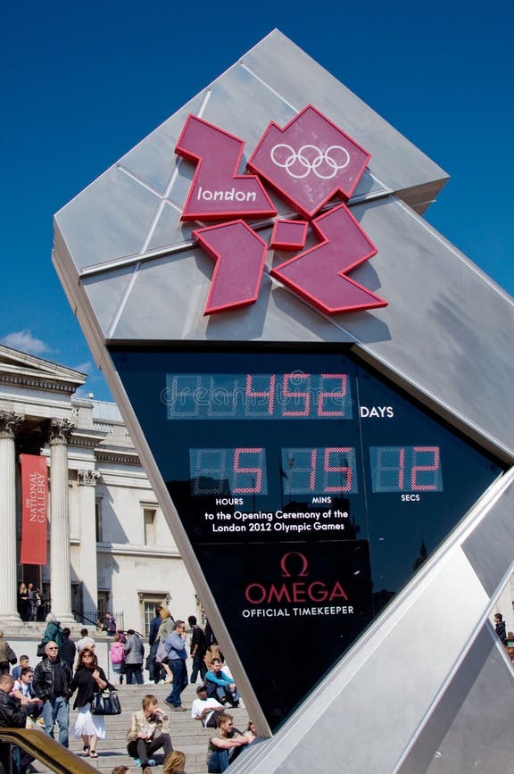 London 2012 Olympic Countdown Clock Editorial Photography - Image of ...