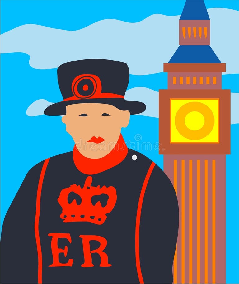 Beefeater Tower London Stock Illustrations – 79 Beefeater Tower London ...