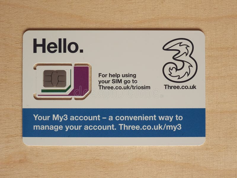LONDON - APR 2020: Three Sim Card Editorial Stock Photo - Image of ...
