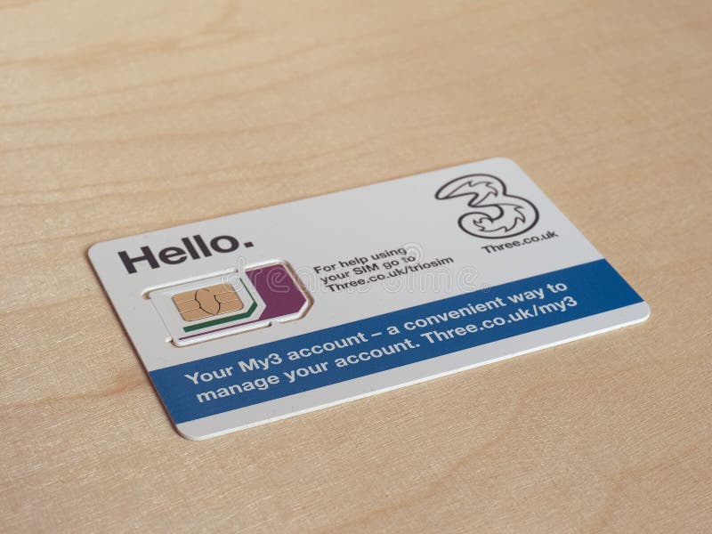 LONDON - APR 2020: Three Sim Card Editorial Photo - Image of brand ...