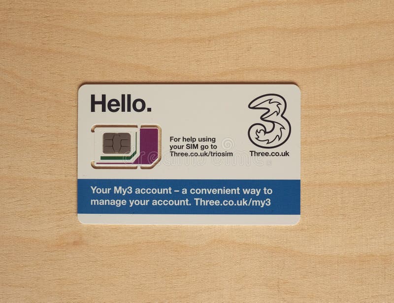 LONDON - APR 2020: Three Sim Card Editorial Photography - Image of ...