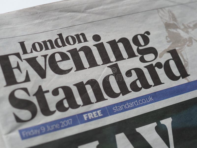 LONDON - AUG 2019: London Evening Standard Header Sign Editorial Stock ...