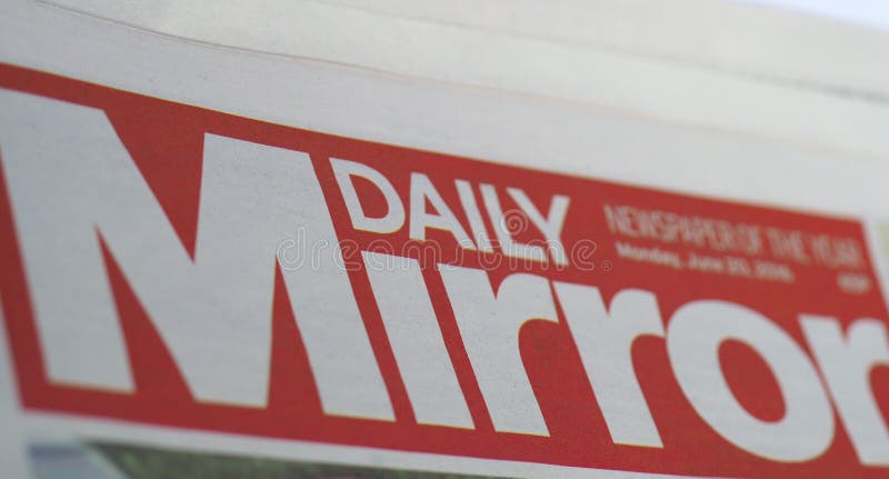 LONDON - AUG 2019: daily Mirror Newspaper Header Sign Editorial Image ...