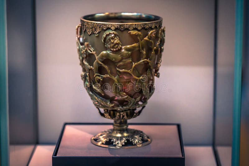 London - August 06, 2018: Ancient Ivory Cup in the Brtitish Museum in ...