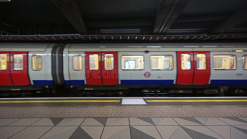 Tube Train Arriving at Station in London Stock Footage - Video of 2023 ...