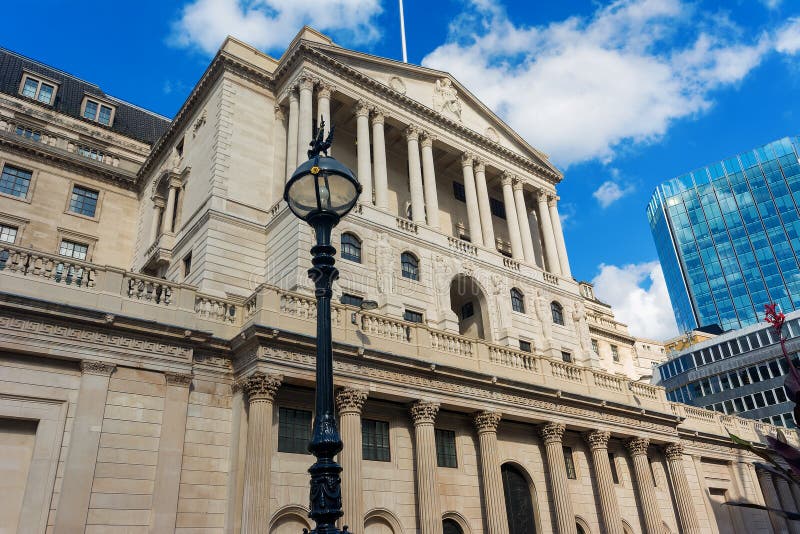 London Bank of England in Threadneedle Street. Stock Photo - Image of ...