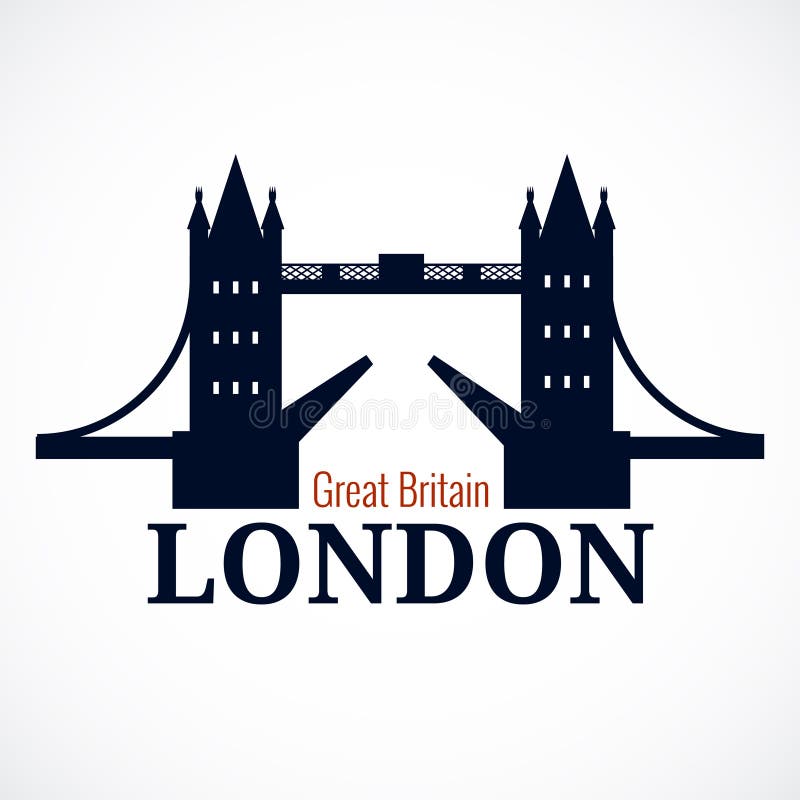 Tower Bridge Logo City Of London Skyline And River Thames Cut Out