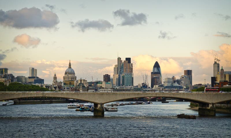 London Bridge during Sunset Blue Hour Editorial Stock Image - Image of ...