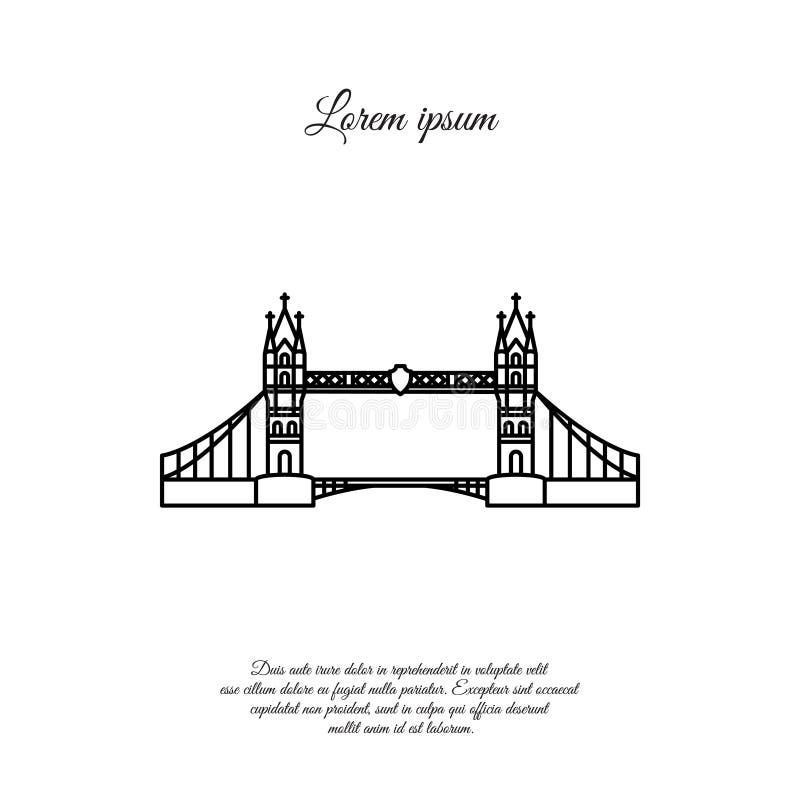 London Bridge symbol sign stock illustration. Illustration of drawing ...