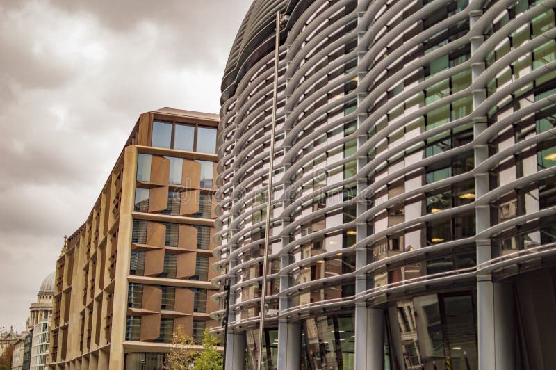 London Buildings with Some Unique Architecture Stock Image - Image of ...